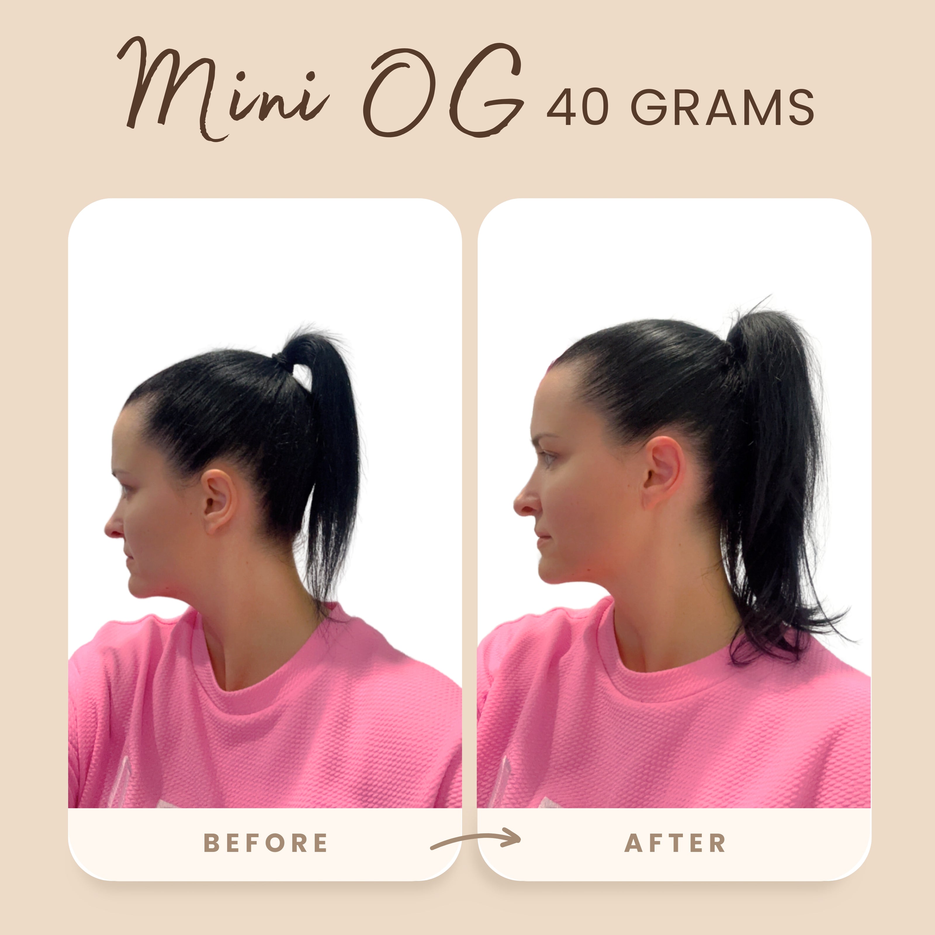 Off Black OG Ponytail | 100% Remy Human Hair Clip-In Extension ...